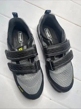Propet | Shoes | Propet 15 3e Wide Velcro Sneakers Mens Black Gray ...